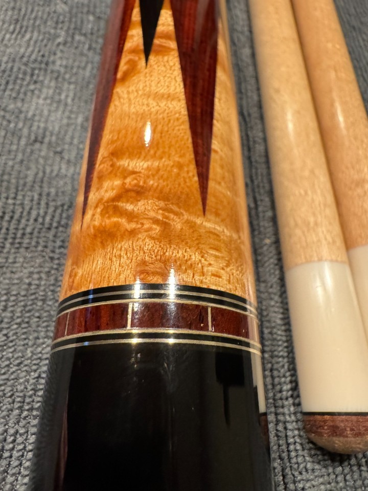 Mike Bender Exquisite 10-Point Pool Cue Cocobolo & Ebony in Maple | eBay