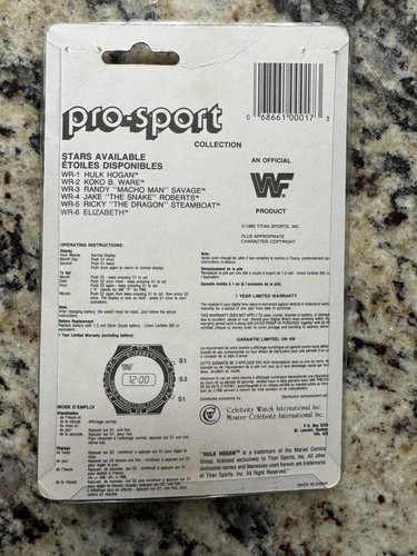 WWF LJN RARE Miss Elizabeth Watch, Ultra Rare Piece, Hulk Hogan Macho ...