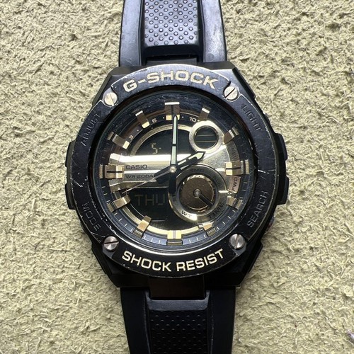 Casio G-Shock GST-210B Digital Watch 20 Bar Water Resistance Black Gold ...