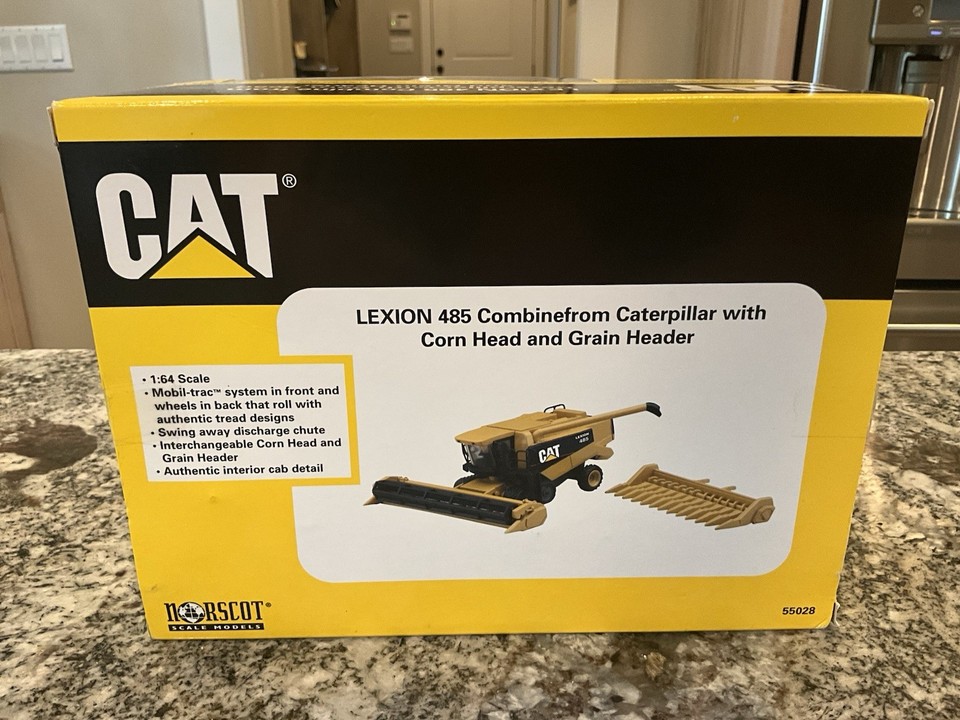 Lexicon 485 Combine from Caterpillar with Corn Head and Grain Header | eBay