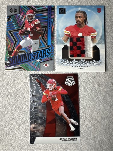 Xavier Worthy🏈 3-RC’s Tri-color Patch, Shining Stars, Elevate KC Chiefs ...