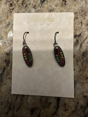 Firefly Mosaic Sterling Silver Earrings Artisan Handmade Jewelry Crystal Beaded | eBay