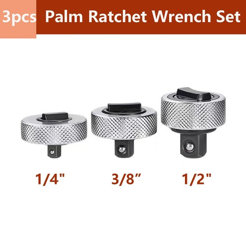 3PCS Reversible Thumbwheel Ratchet Wrench Set, Palm Ratchet Wrench, 1/4 ...