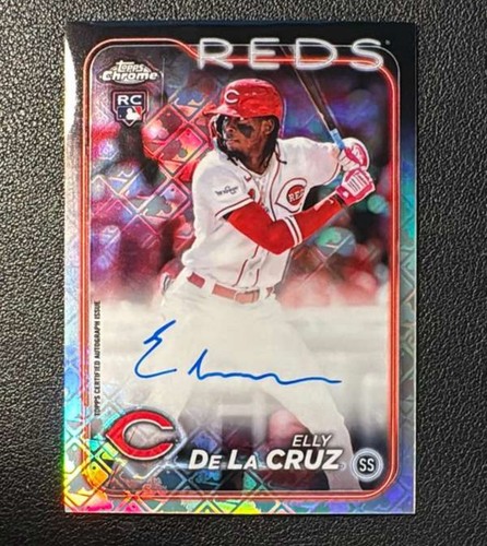 2024 TOPPS CHROME LOGOFRACTOR ELLY DE LA CRUZ RC AUTO | eBay