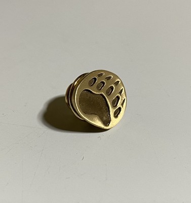 Sid Bell Originals Solid 14K Gold Bear Print Pin Hat Lapel Vintage Hand ...