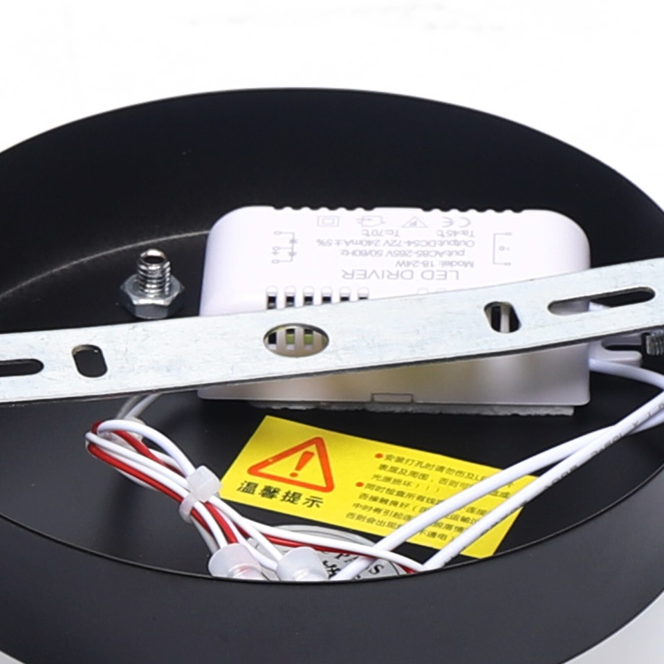 Black Ceiling Light LED Acrylic Pendent Lamp Flush Mount Chandelier ...