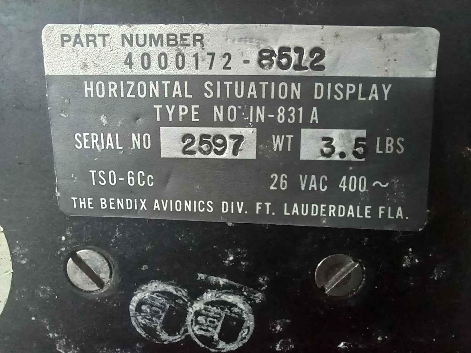 Bendix Hsi Display - Type In-831 a for sale online | eBay