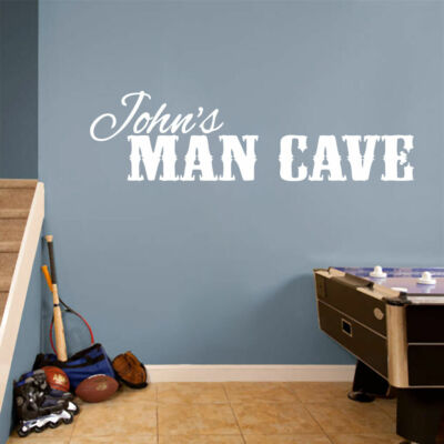 Custom Name Man Cave Wall Decal - Personalized Man Cave, Kids, Teens ...