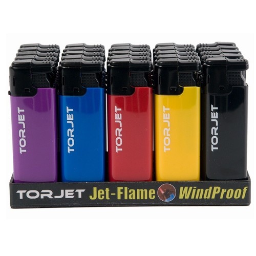 4 x TORJET WINDPROOF TURBO JET FLAME ELECTRONICLIGHTER REFILLABLE ...