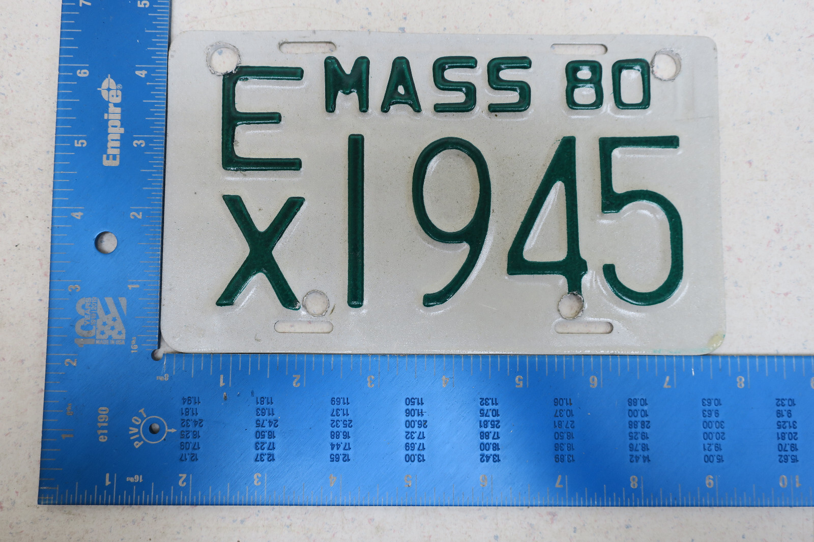 1980 80 MASSACHUSETTS MA MASS MOTORCYCLE MC LICENSE PLATE TAG EX1945 EX ...