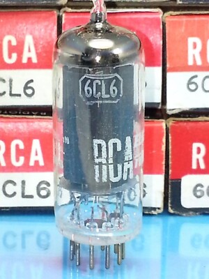 RCA 6CL6 TUBE Valvola Lampe Röhre Valve Valvula SINGLE NOS NIB OLD ...
