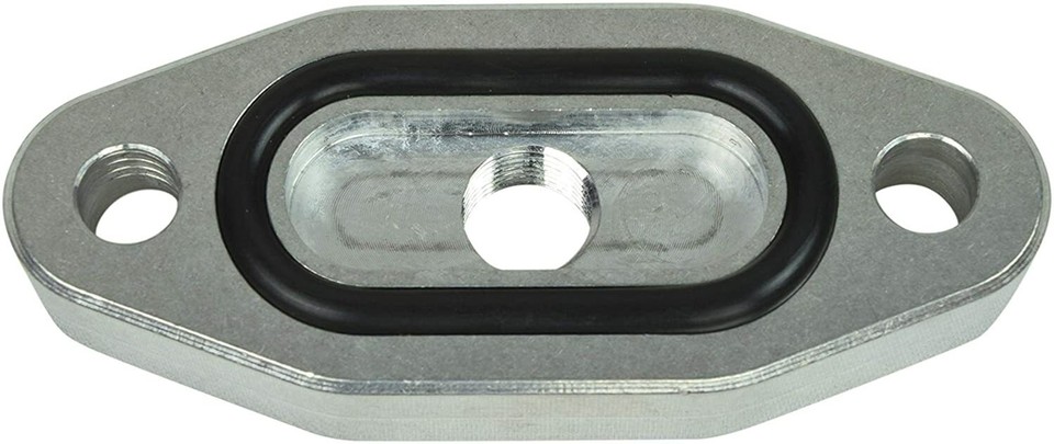 ICT Billet LS Oil Port Adapter 1/8" NPT Turbo Oil Feed Plate ...