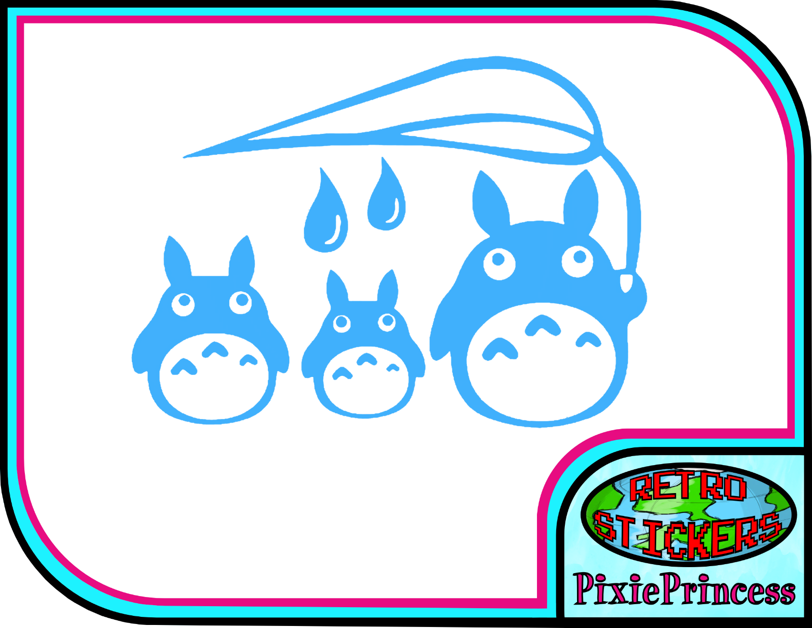Studio Ghibli Totoro L Vinyl Sticker Vehicle Car Bike Wall Poster ...