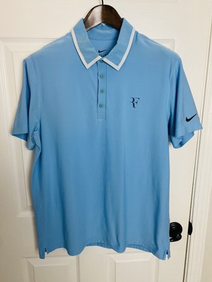 Nike Roger Federer RF 2010 US Open NYC Day Tennis Polo Shirt Large Rafa ...