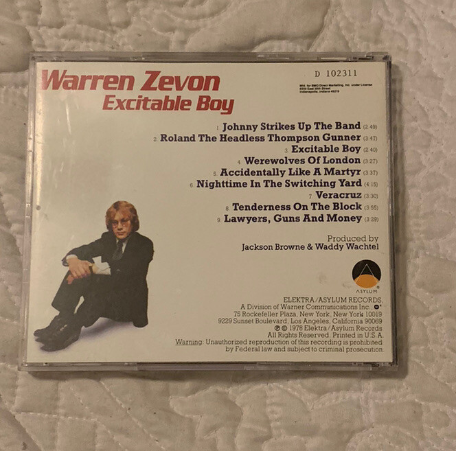 Warren Zevon Excitable Boy CD | eBay