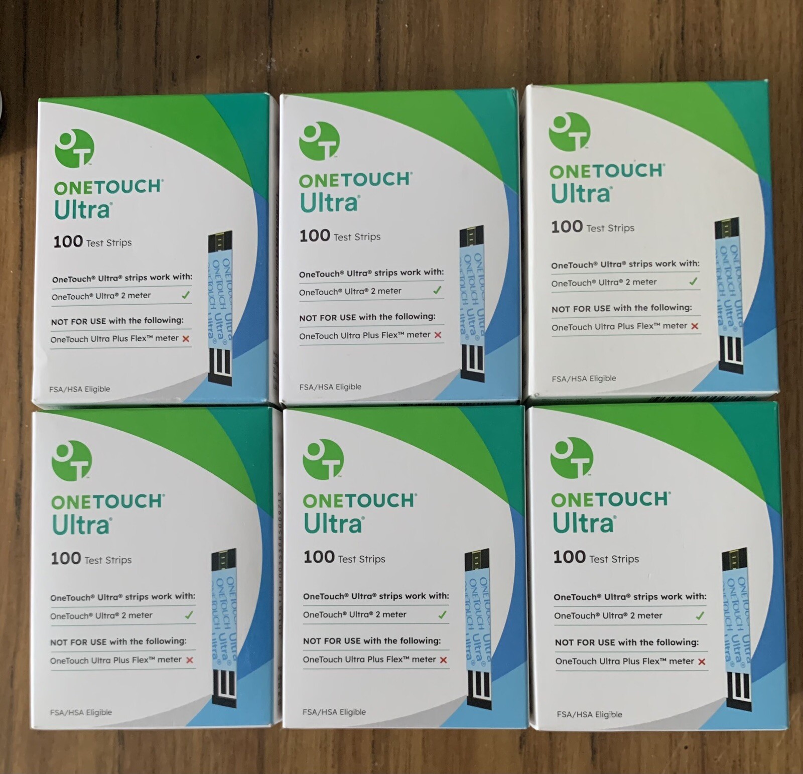 One Touch Ultra Blue Blood Glucose Test Strips - 6 Boxes of 100ea | eBay