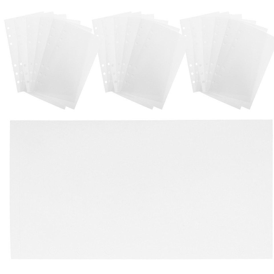 40 sheet A6 6-Ring Binder Refills - Sticker Organizer Pages - Blank ...