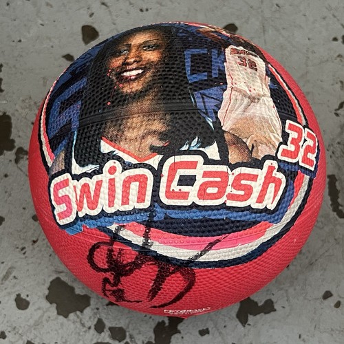 Vtg Detroit Shock Basketball signed by Swin Cash Mini Fotoball 7” WNBA ...