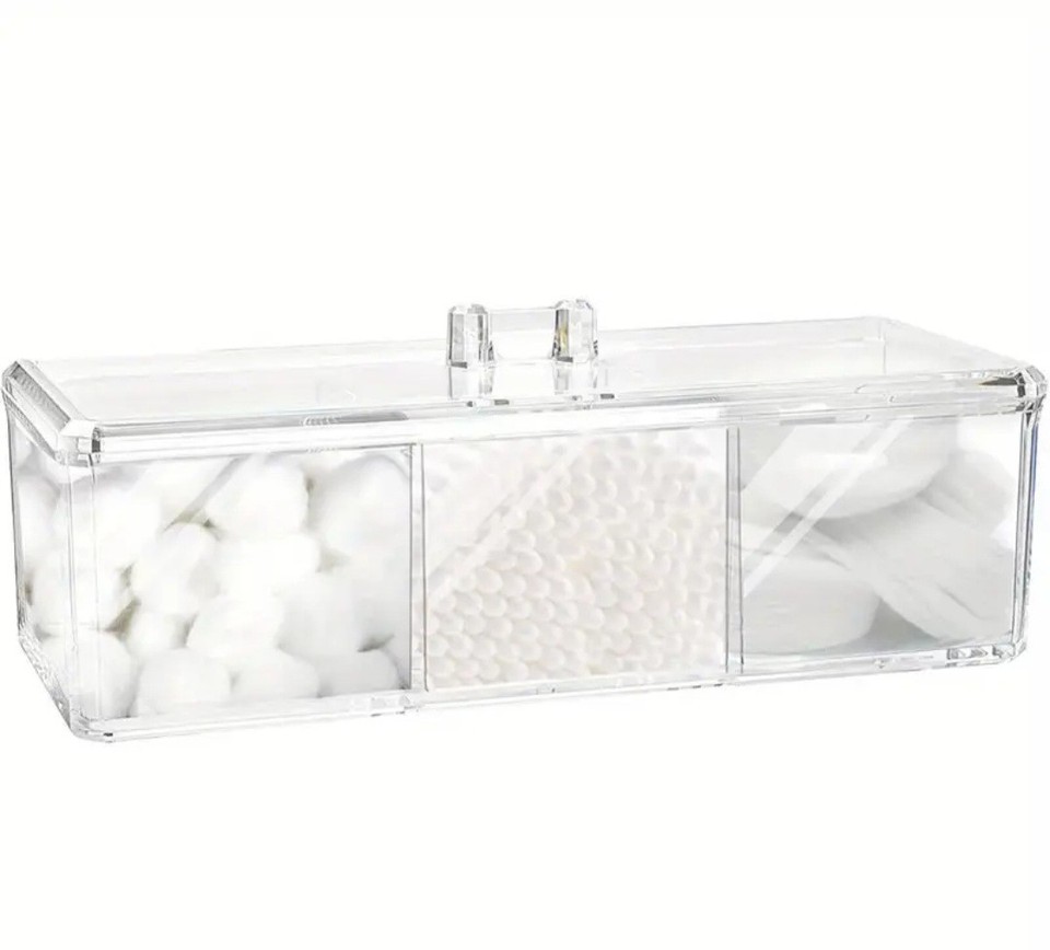 Transparent 6 Grids Travel Beauty Powder Puff Storage Box Makeup Egg ...