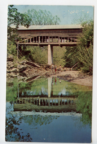 Harrisburg Covered Bridge Sevier County Pigeon Forge Tennessee Postcard ...