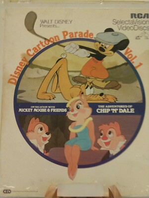 Disney Cartoon Parade Volume 1 CED Selectavision VideoDiscs Vintage TV ...