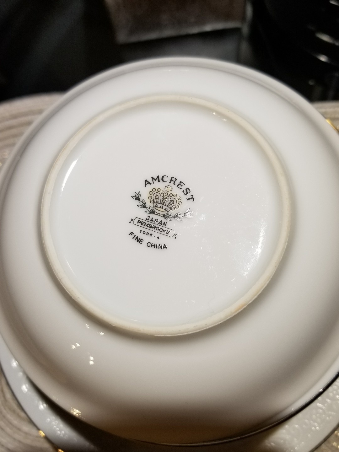 15pc AMCREST "PEMBROOKE " 8 PLATES & 7 small boul Fine China Set | eBay