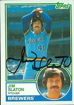 Jim Slaton autographed Baseball Card (Milwaukee Brewers) 1983 Topps ...