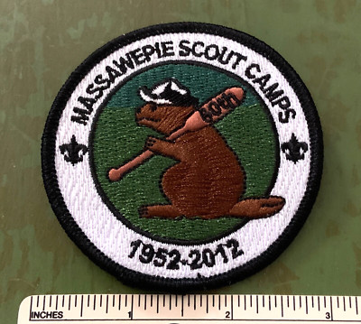 2012 MASSAWEPIE SCOUT CAMPS 60th Anniversary Boy Scout PATCH Beaver BSA ...