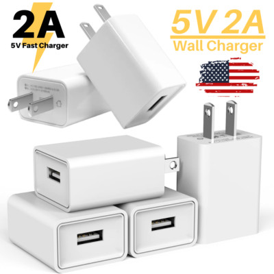 1/3/5Pack Universal 5V 2A USB Wall Charger AC Power Adapter US Charging ...