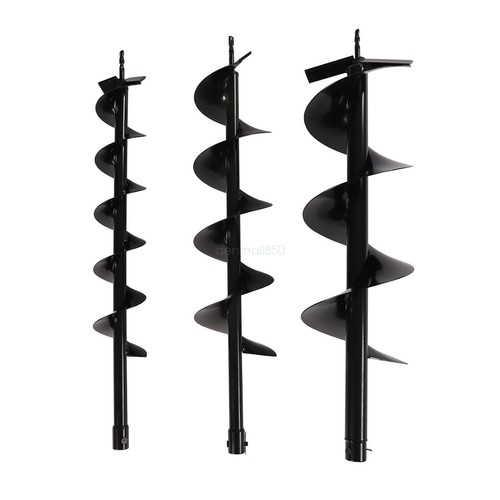 3PCS Set 4" 6" 8" Earth Auger Drill Bits for Gas Powered Post Fence ...