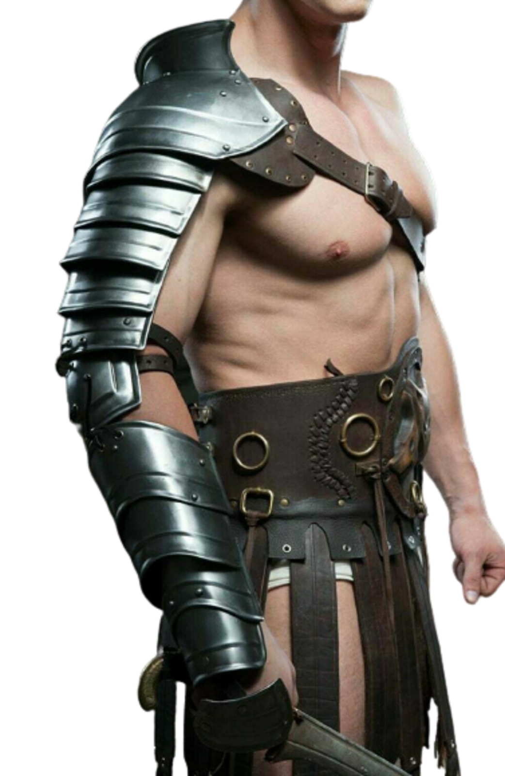 Medieval Single Arm Shoulder Armor Arm Bracer Steel Sleeve LARP Armor ...