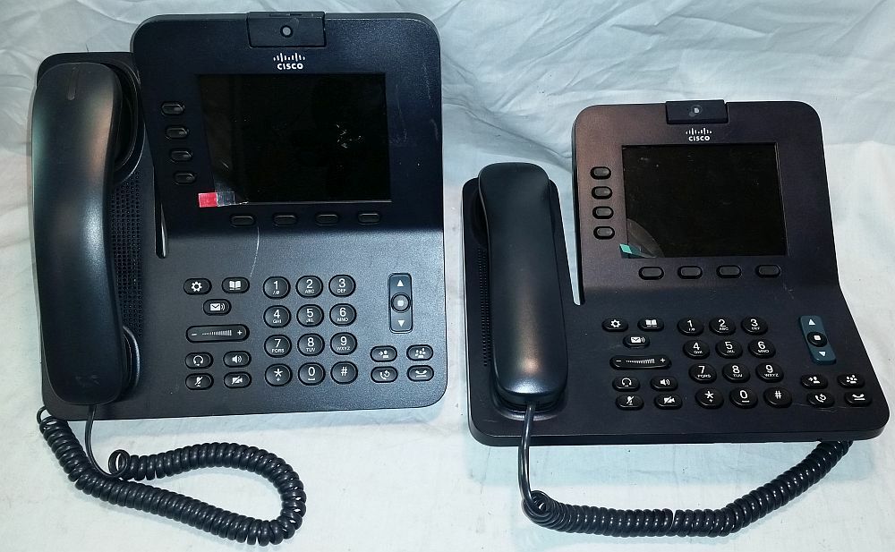 Cisco Phones Unified IP Phone BASE & HANDSET Used 1x CP-8941 1x CP-8945 ...