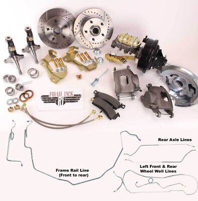 1964-1972 Chevelle Disc Brake Conversion Kit, 9" Booster Drilled Rotors ...