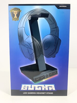LED Gaming Headset Stand With 4 USB Ports, Bugha, Brand NEW | eBay