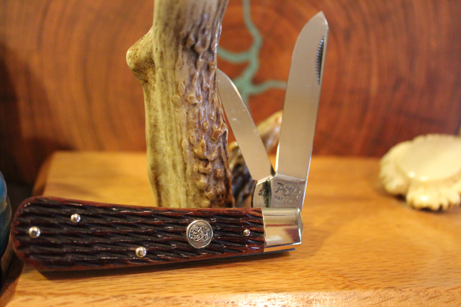 VTG GERMAN BULLDOG TANG STAMP 1985 2nd GENERATION BULLET TRAPPER KNIFE ...