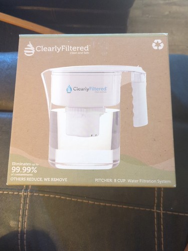Clearly Filtered 8 Cup Water Filtration System Pitcher no filter ...