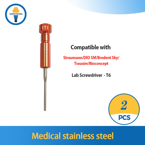 2 pcs Dental Tool Lab Screwdriver T6 fit to Straumann/DlO SM/Bredent ...