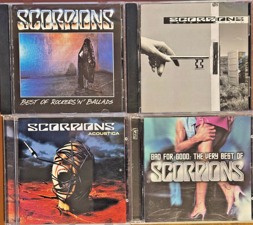 SCORPIONS – 4 CD LOT - ACOUSTICA/CRAZY WORLD/ BAD 4 GOOD/BEST OF ...