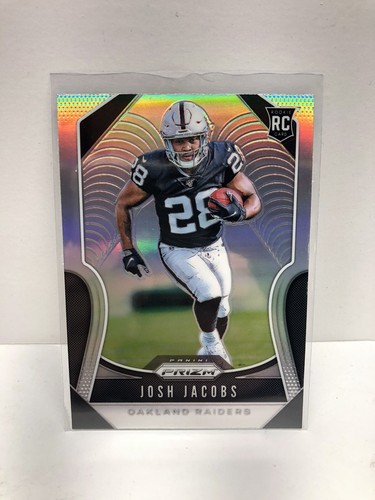 2019 Panini Prizm Josh Jacobs SILVER PRIZM Rookie Card RC #323 Raiders ...