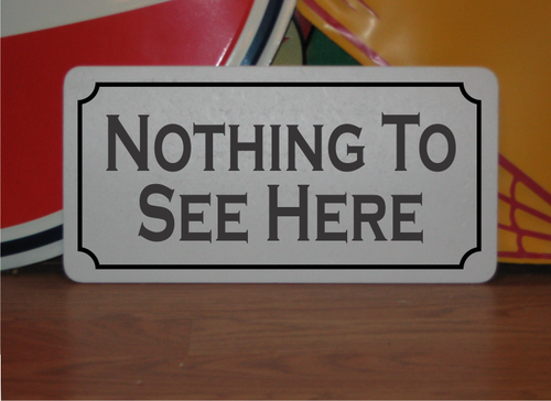 Nothing to See Here Metal Sign Goth Halloween Haunted House Horror ...
