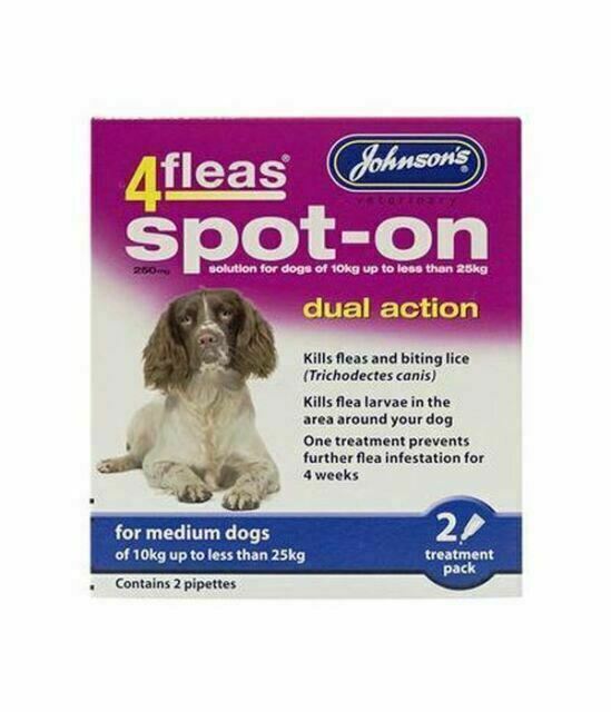 Johnson's 4-Fleas Medium Dog Spot-On Drops for sale online | eBay UK