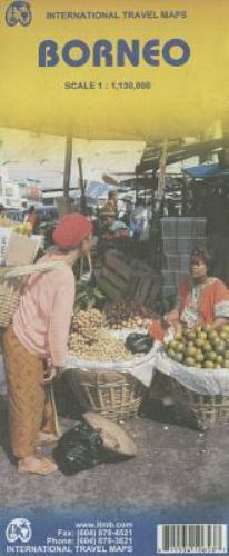 BORNEO 1:1,130,000 TRAVEL MAP (INDONESIA) (INTERNATIONAL By Itm Canada ...