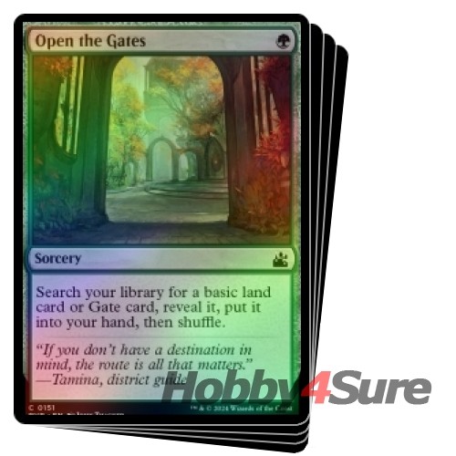 Foil Open The Gates X4 M/NM Magic: The Gathering MTG Ravnica Remastered ...