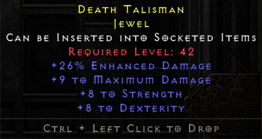 D2r rare jewel 26ed 9max 8str 8dex-non ladder sc 20626709293 | eBay