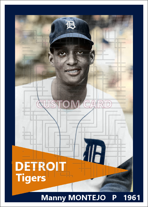 Manny Montejo - 1961 Detroit Tigers - 2.5 x 3.5 custom card (blank back ...