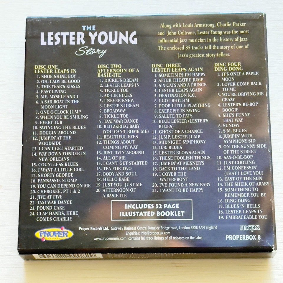 The Lester Young Story 4 CD Box Set Proper Records Jazz Music - SAC | eBay