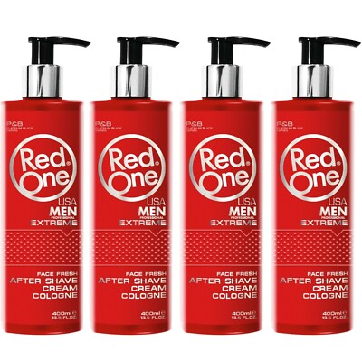 Red One Aftershave Cream Cologne Extreme Lotion 400ml 4 PCS OFFER | eBay UK