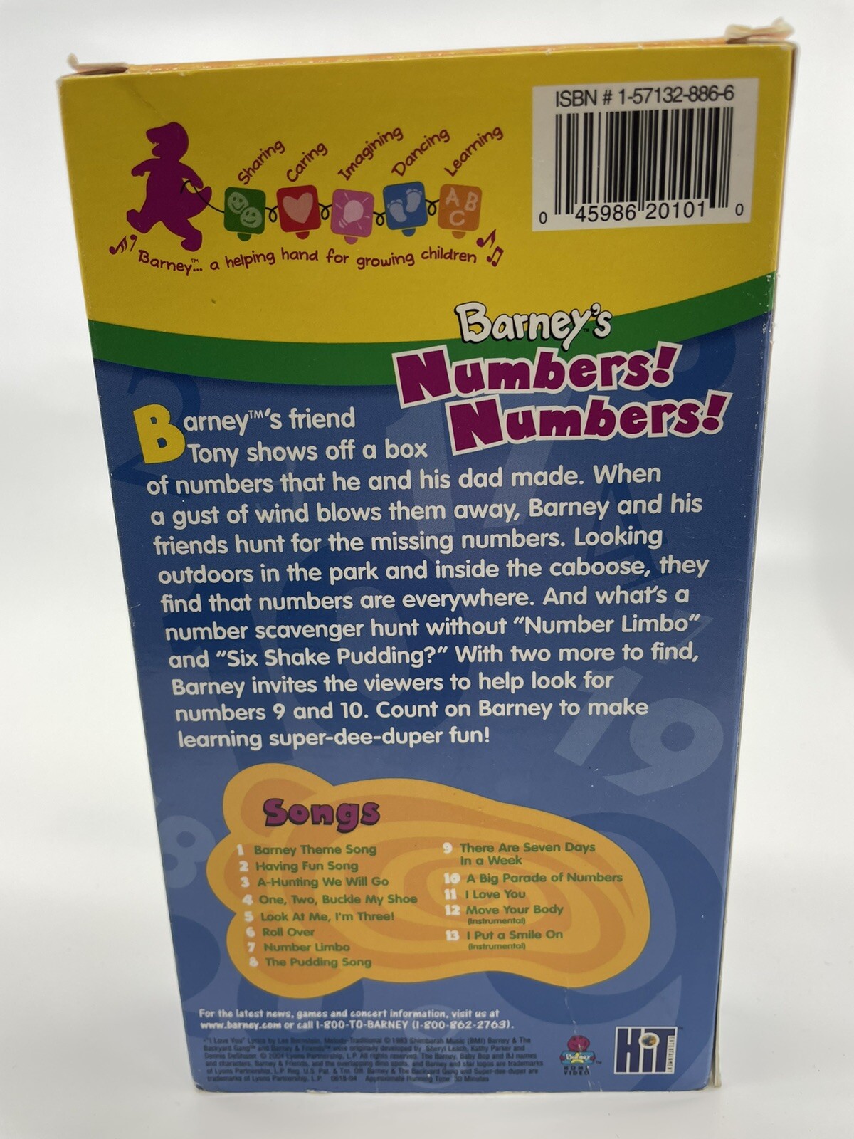 Barney - Numbers, Numbers (VHS, 2003) • Kids VCR Tape 45986201010| eBay