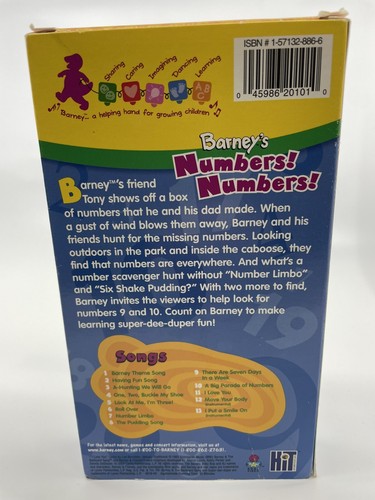 Barney - Numbers, Numbers (VHS, 2003) • Kids VCR Tape 45986201010| eBay