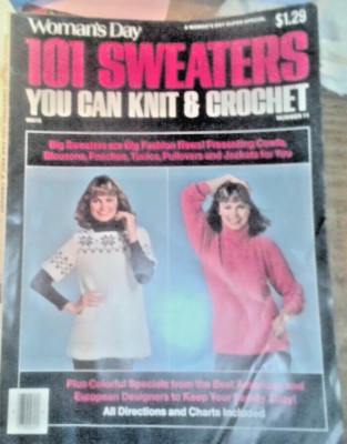Woman's Day 101 Sweaters You Can Knit & Crochet No. 11 1978 Craft ...